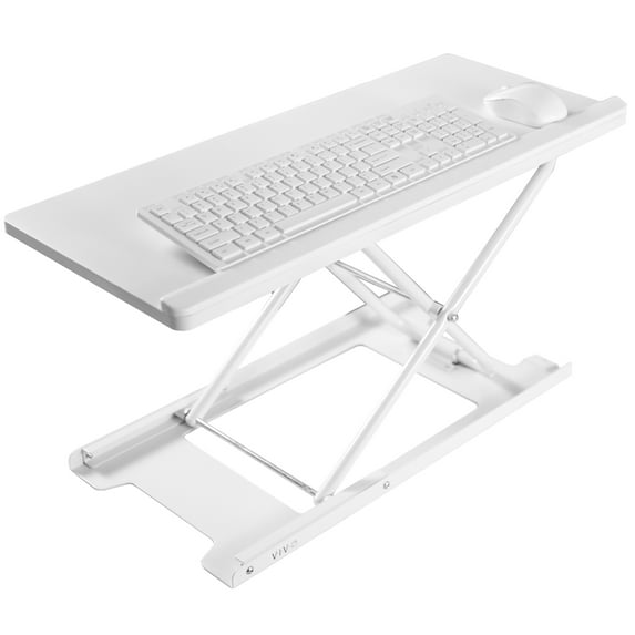 VIVO White Ergonomic Heavy-Duty Scissors Lift Keyboard and Mouse Riser ...