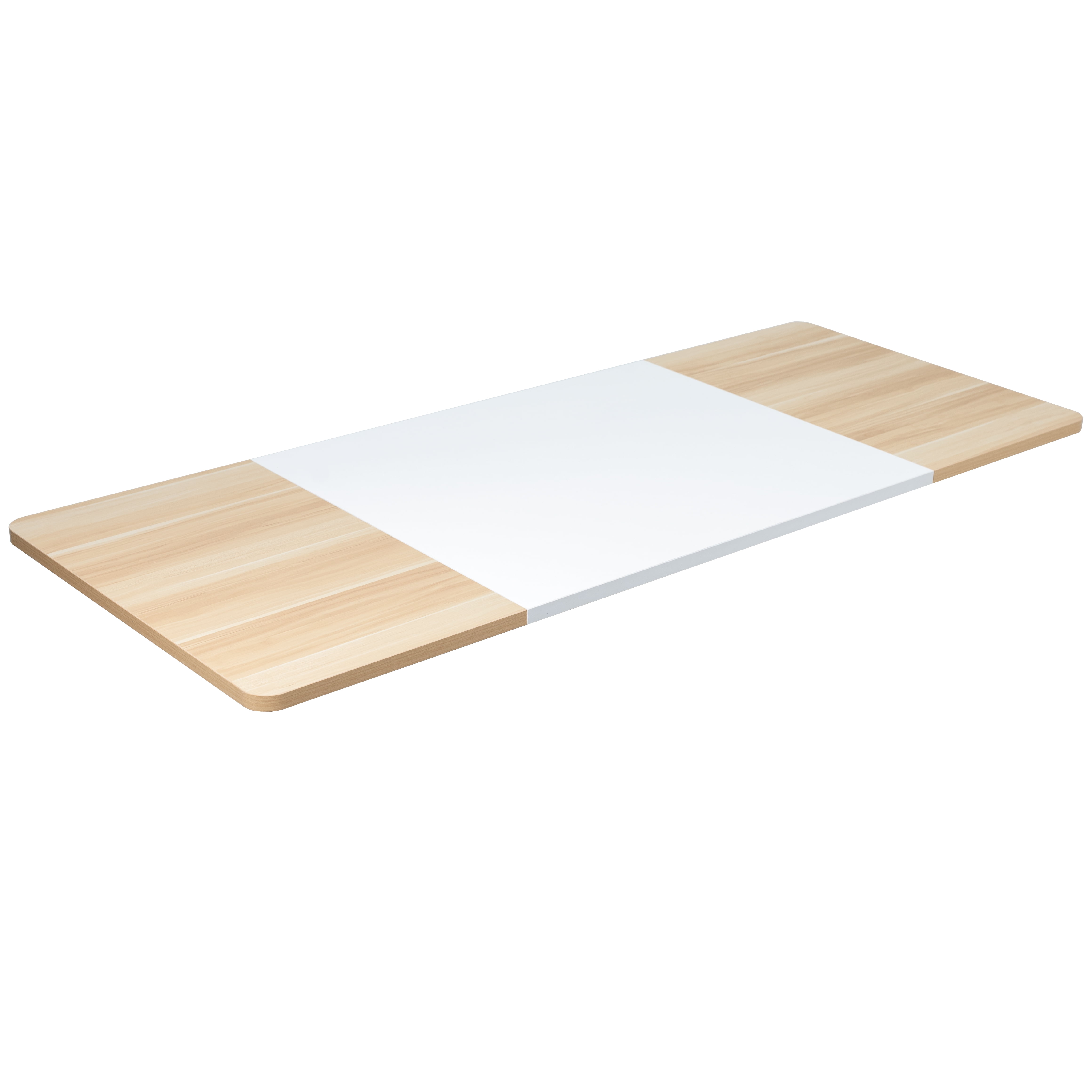 VIVO White & Light Wood 71 x 30 inch Table Top for Sit Stand Desk ...