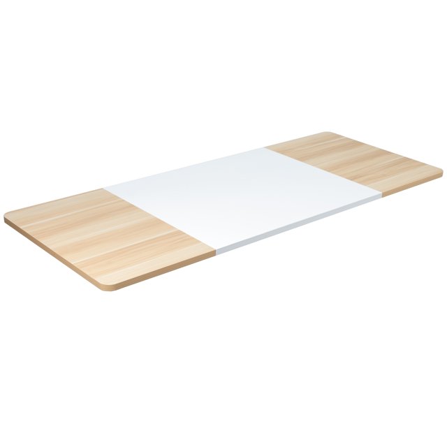 VIVO White & Light Wood 71 x 30 inch Table Top for Sit Stand Desk ...