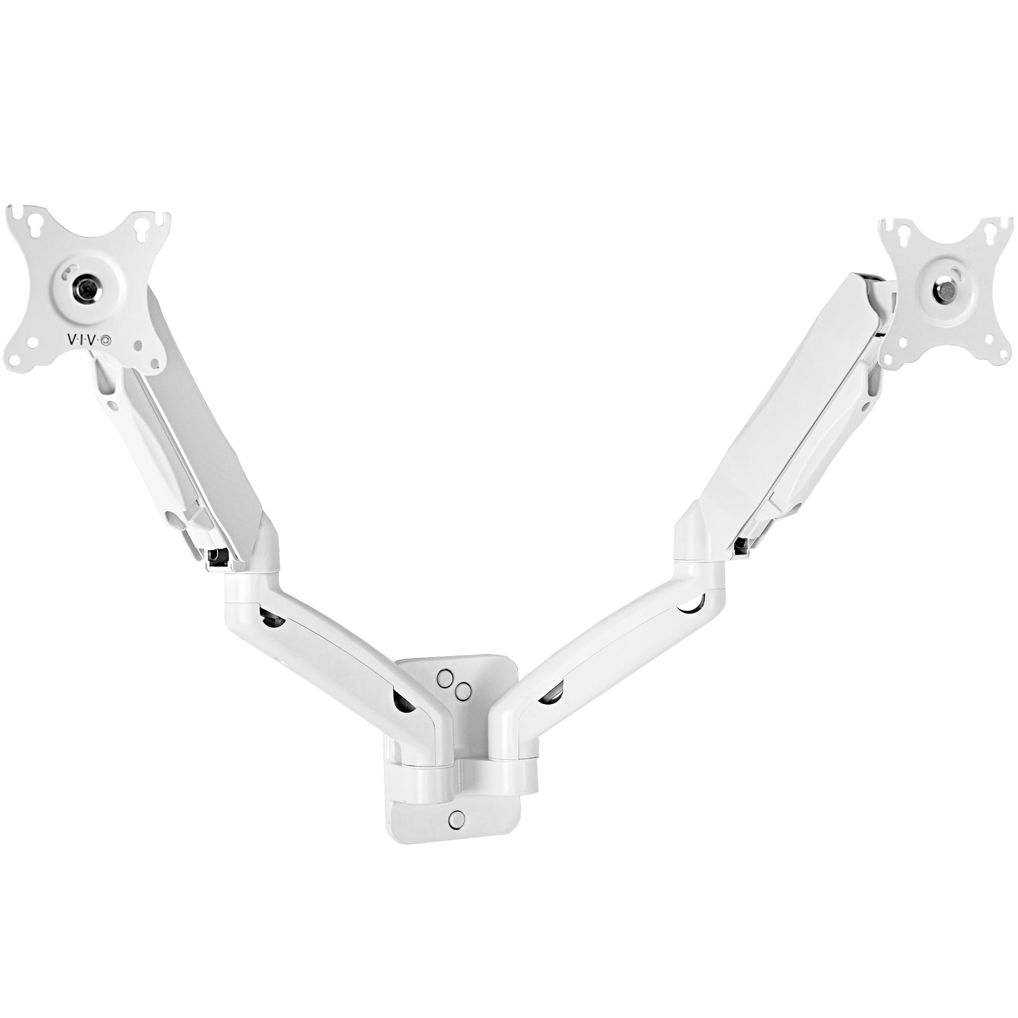 VIVO White Pneumatic Articulating Arm Dual VESA Monitor Wall Mount, 17 ...