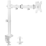 VIVO White Single Adjustable VESA LCD Monitor Desk Mount Stand ...
