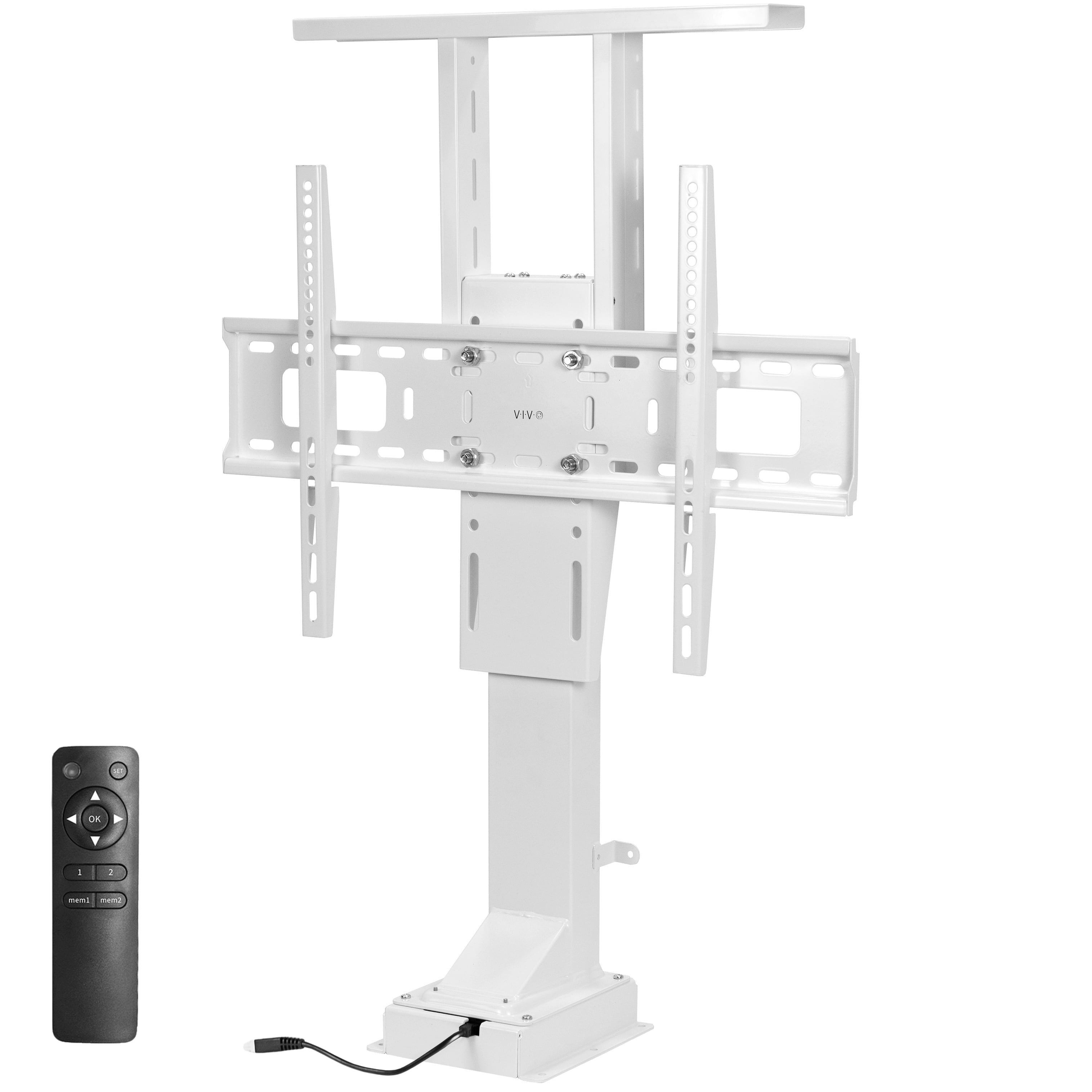 VIVO White TV Motorized Vertical Stand Lift 37" to 55", Height ...