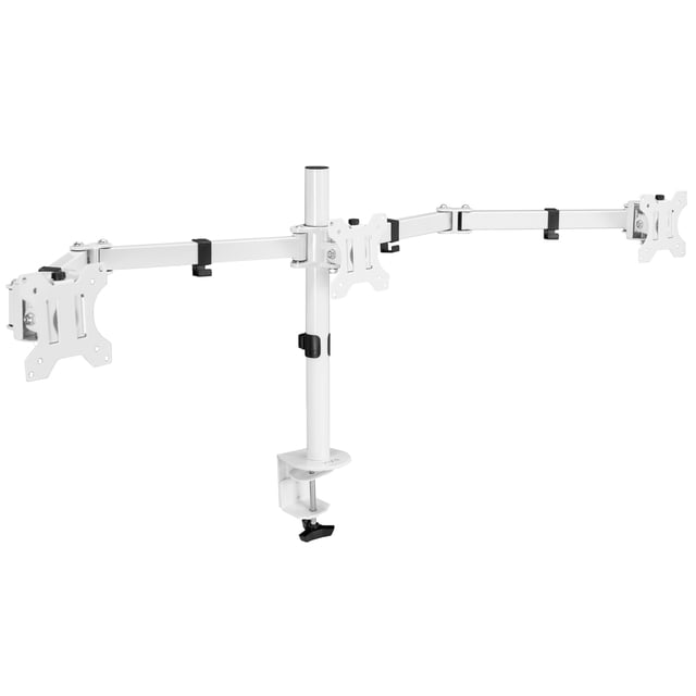VIVO White Triple Monitor Mount, Articulating Stand for 3 Screens up to ...