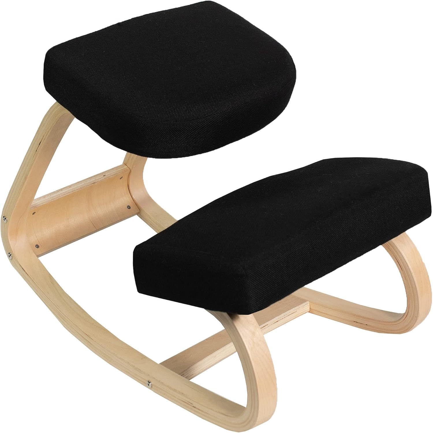 VIVO Wooden Rocking Kneeling Chair, Ergonomic Rocker Stool for Home and ...