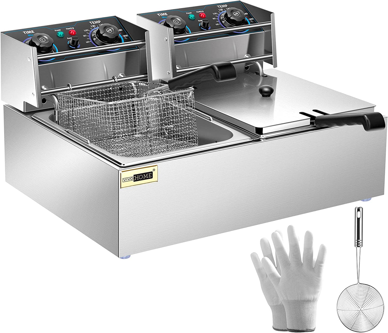 Kalorik 4.2 Qt. XL Deep Fryer with Oil Filtration | Stainless Steel ...