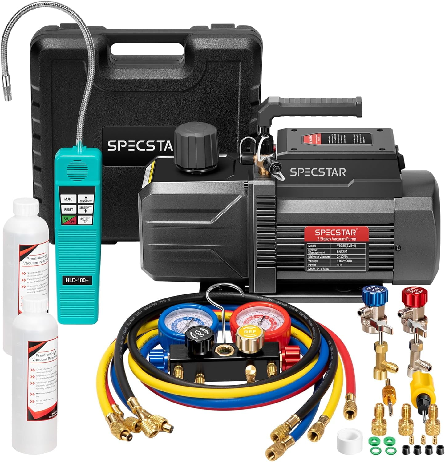 VIVOHOME 9.6 CFM Dual-Stage Rotary Vane HVAC Air Vacuum Pump - Walmart.com