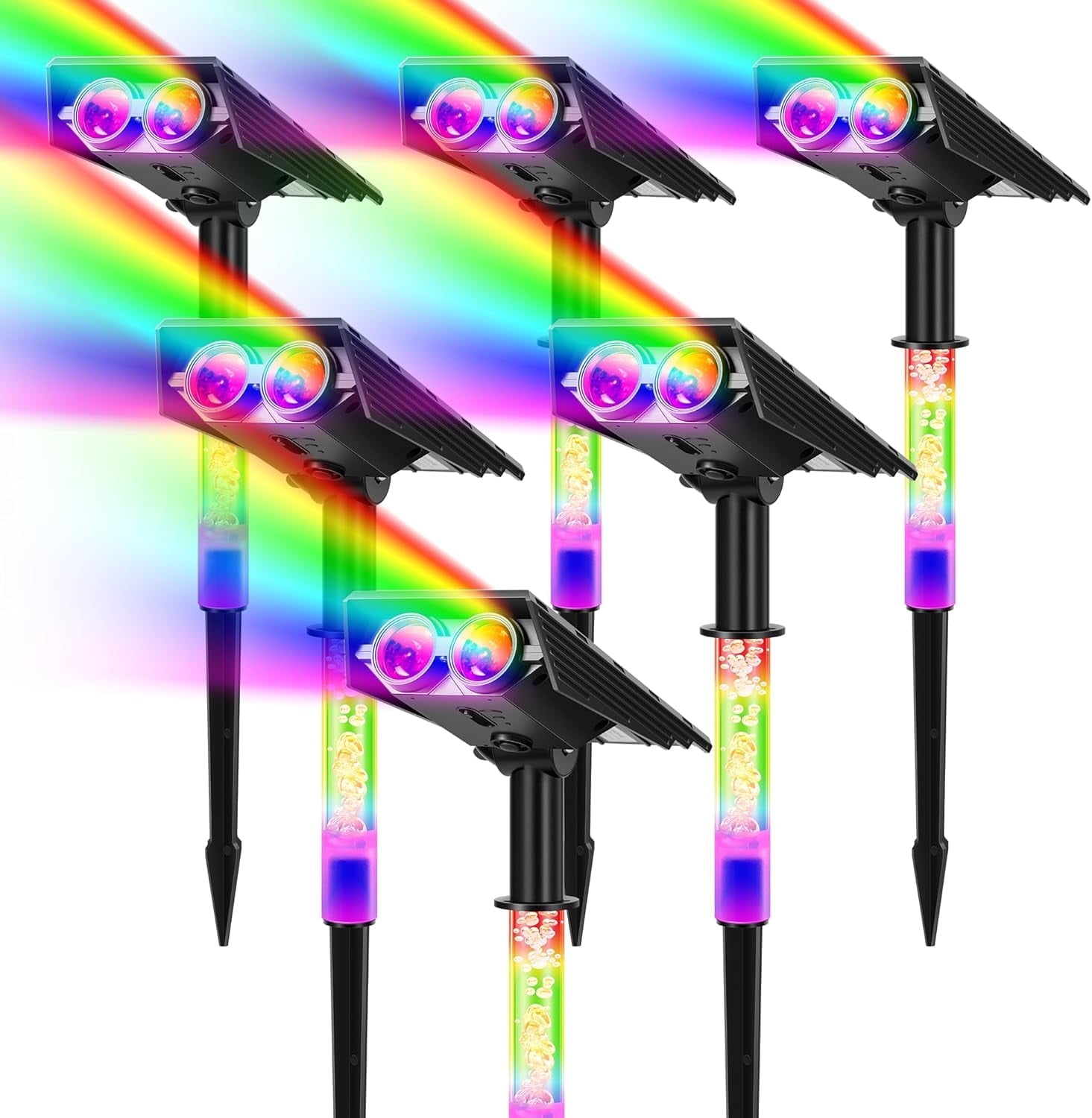 SPECSTAR Solar Spot Lights Outdoor, Adjustable Beam Sizes Color ...