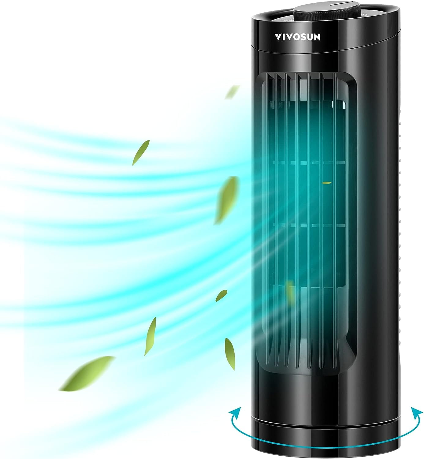 VIVOSUN 13'' Bladeless Desk Tower Fan, 3 Speeds, 70° Oscillation, Quiet ...
