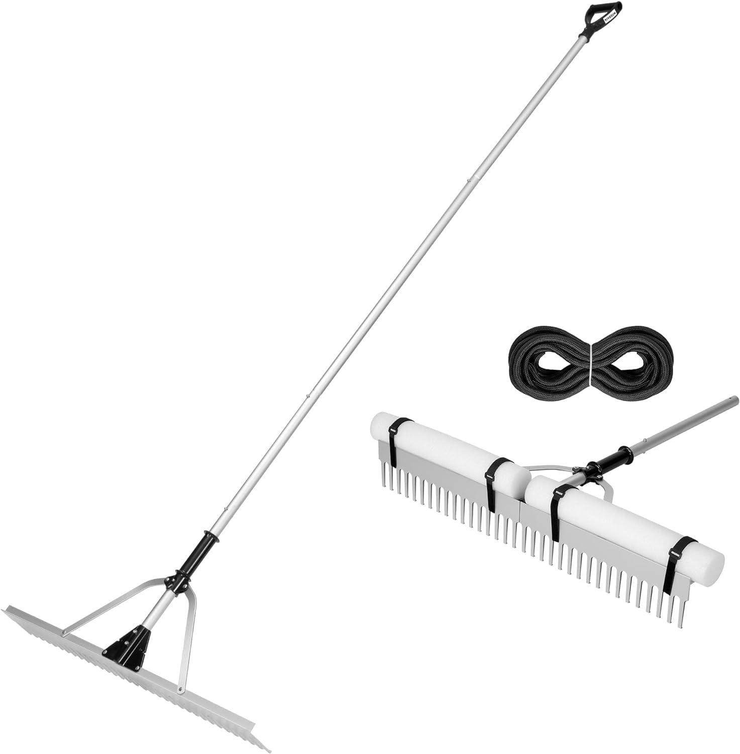 VIVOSUN 36" Landscape Rake, Aluminum Floating Rake with 8.5 FT Long ...