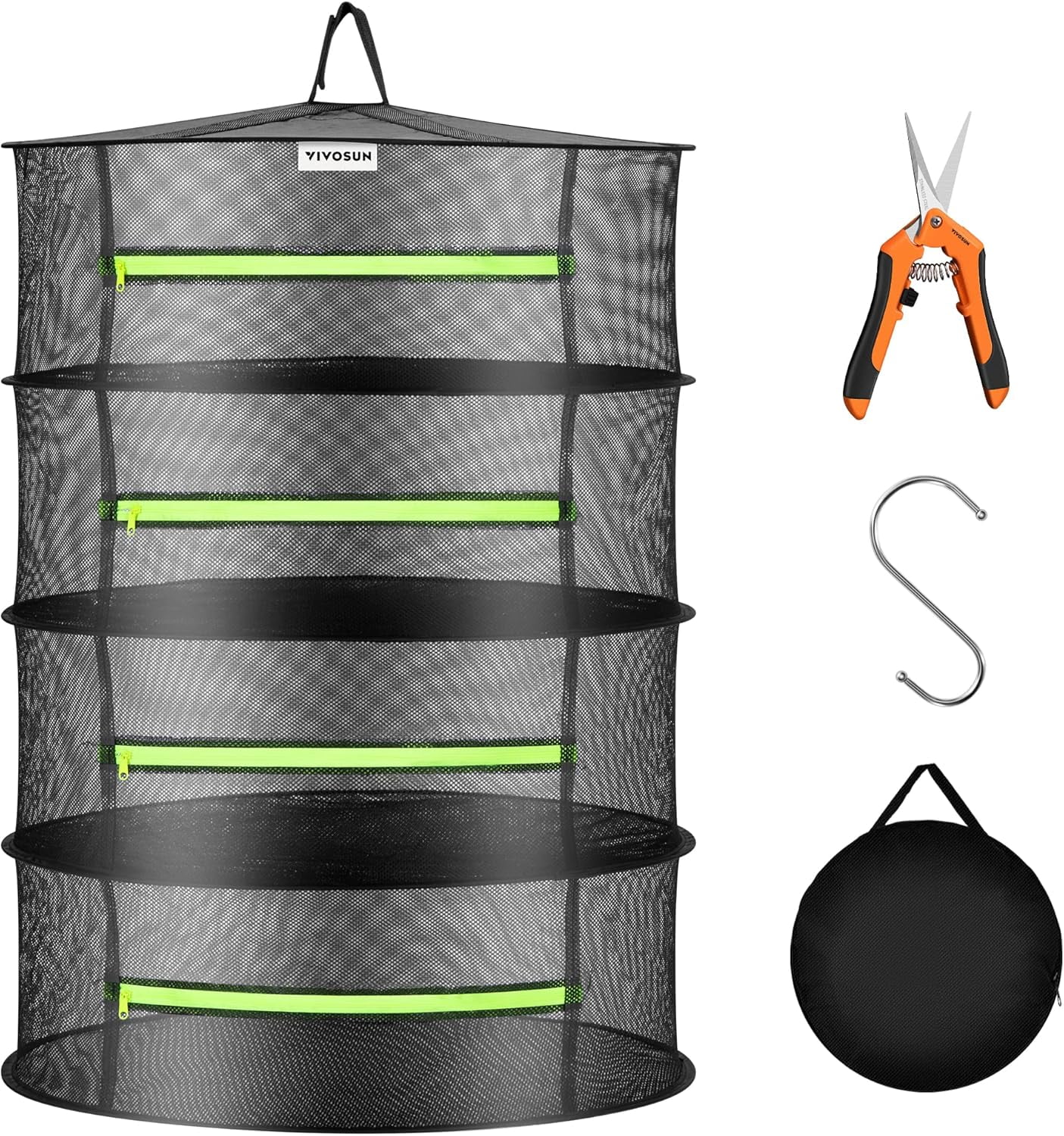 VIVOSUN 4-Layer Plant, Flower, Fruit, Vegetable & Food Dryer Rack with ...