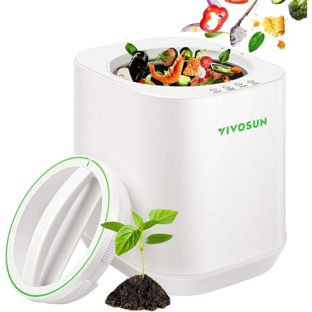 VIVOSUN 4L Electric Composter for Kitchen Indoor, Smart Compost Machine ...