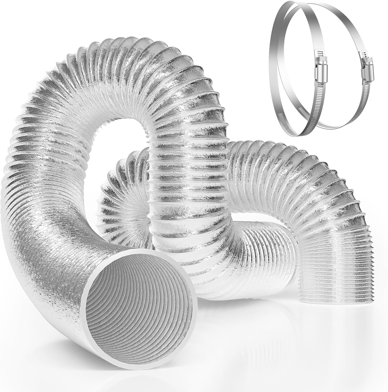 VIVOSUN 6 Inch 8 Feet Non-insulated Flex Air Aluminum Ducting for ...