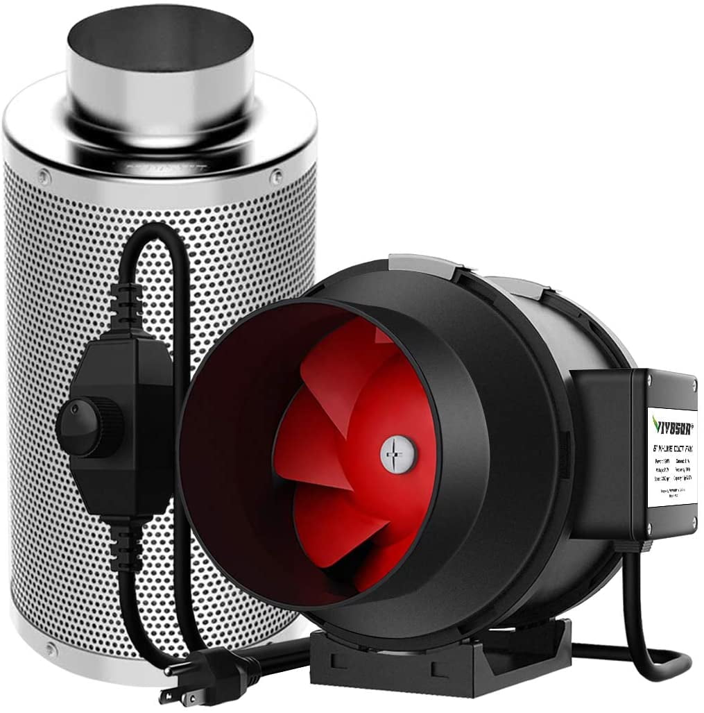 VIVOSUN Ventilation Kit 8 Inch 720 CFM Inline Duct Fan with 8" x 20 ...