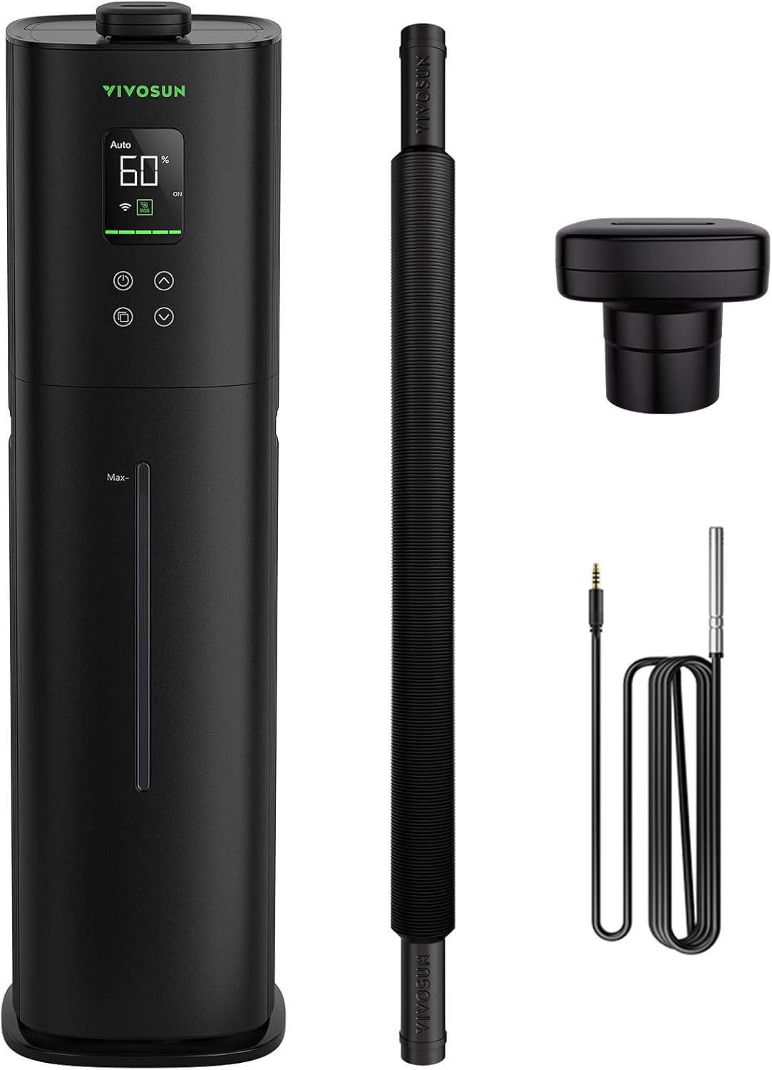 VIVOSUN AeroStream H09 Intelligent Wi-Fi Humidifier, 2.38 Gal / 9 L Humidifier with Temp ...