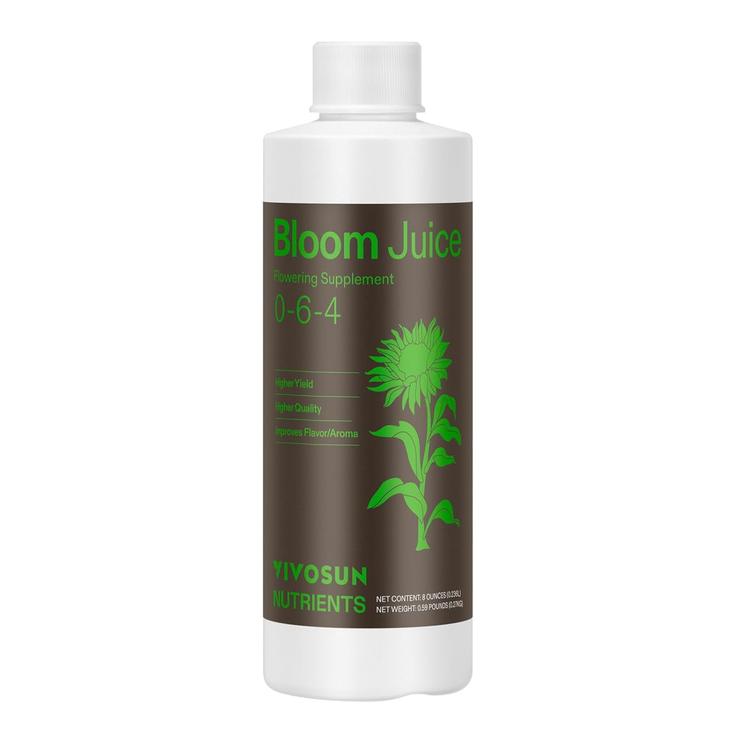 VIVOSUN Bloom Juice (0-6-4), Flowering Supplement Liquid Fertilizer for ...