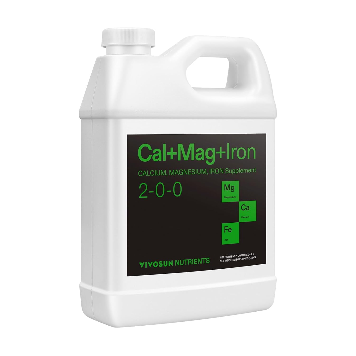 VIVOSUN Cal+Mag+Iron (2-0-0), Calcium, Magnesium & Iron Supplement ...