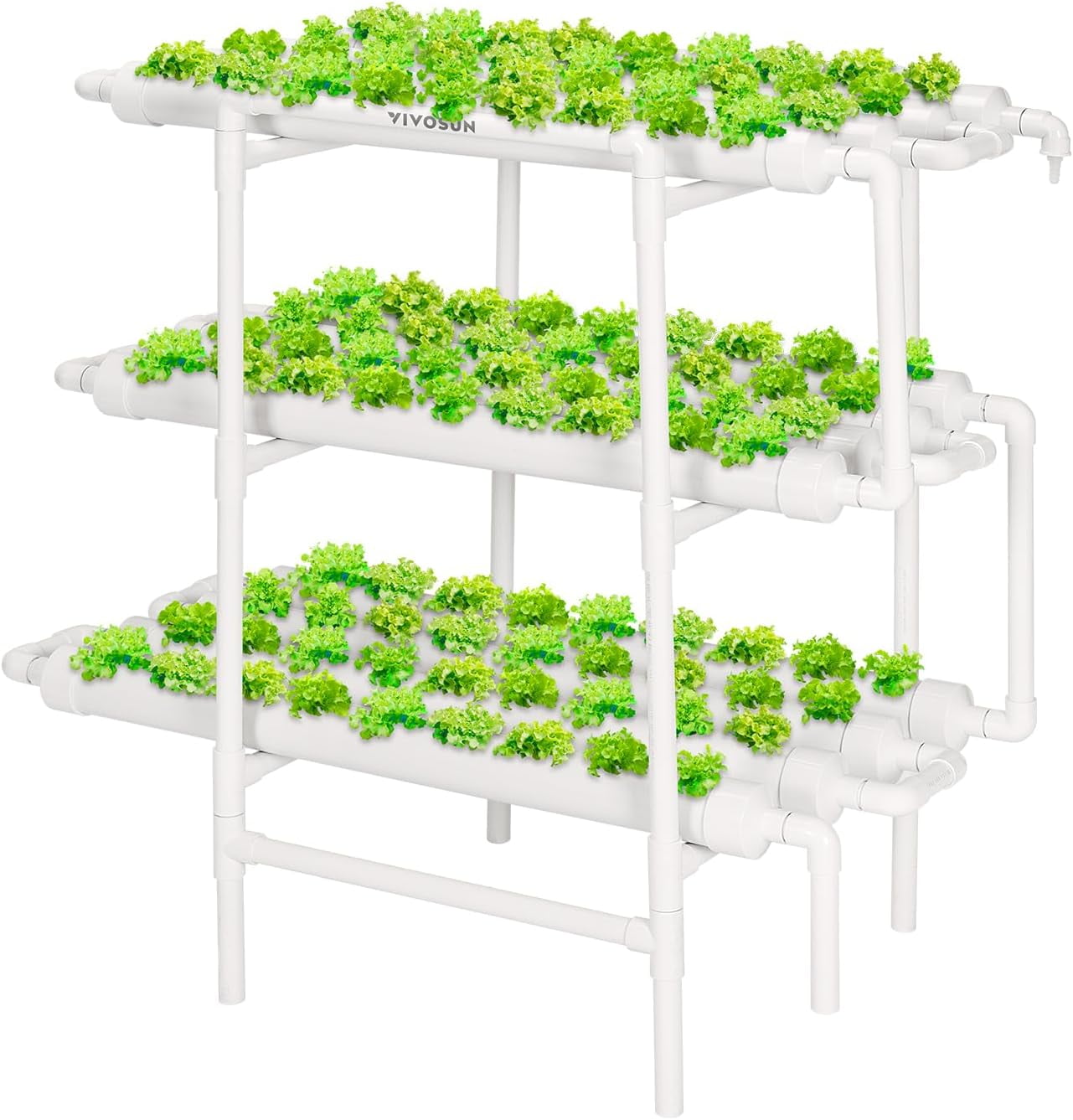 VIVOSUN Hydroponics Growing System 108 Plant Sites, 3 Layers 12 Food ...