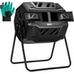 FCMP Outdoor HOTFROG 37-Gallon Dual Chamber Tumbling Composter, Large ...