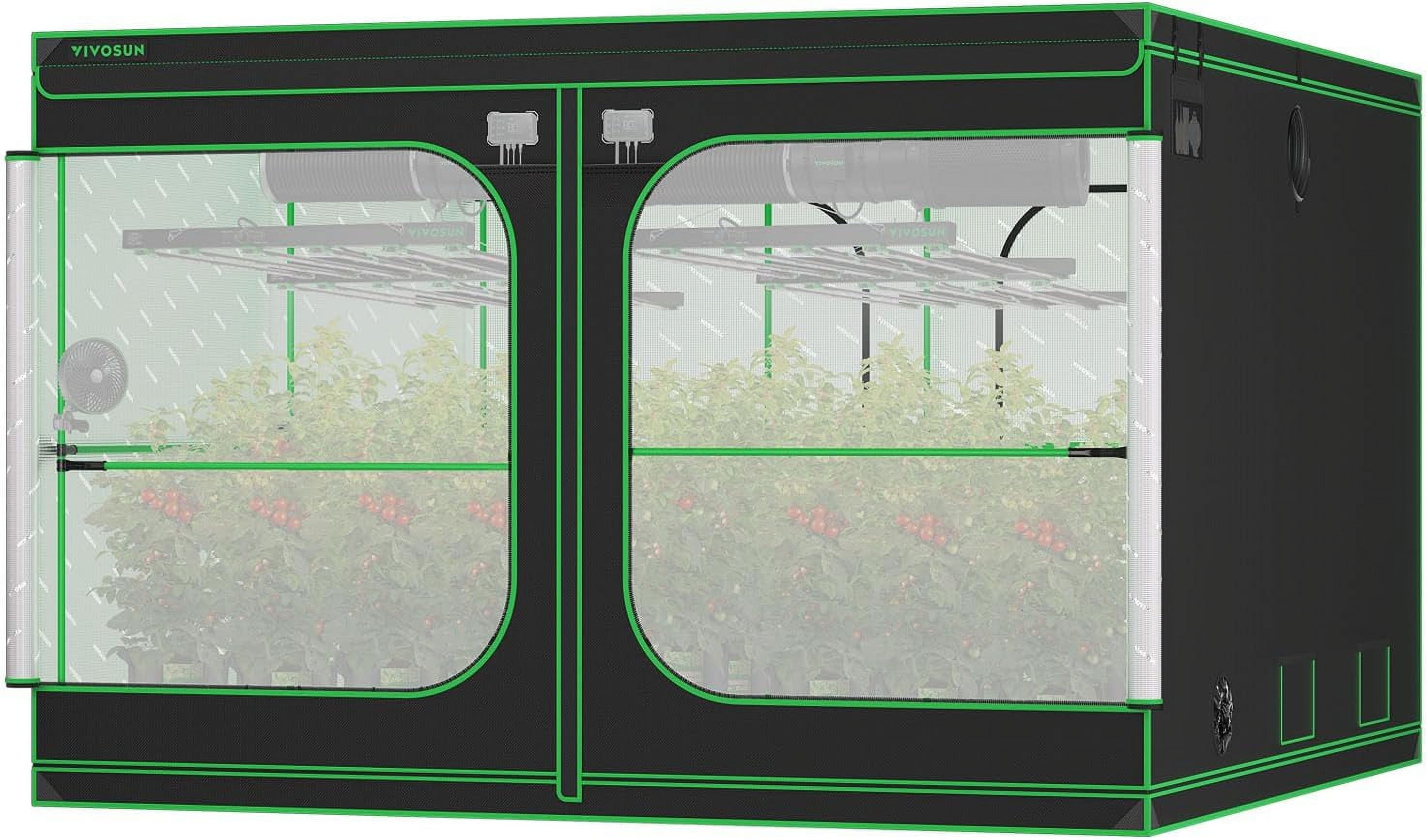 VIVOSUN P108 120"×120"×80" PRO Grow Tent, with Thick 1 inch Poles ...