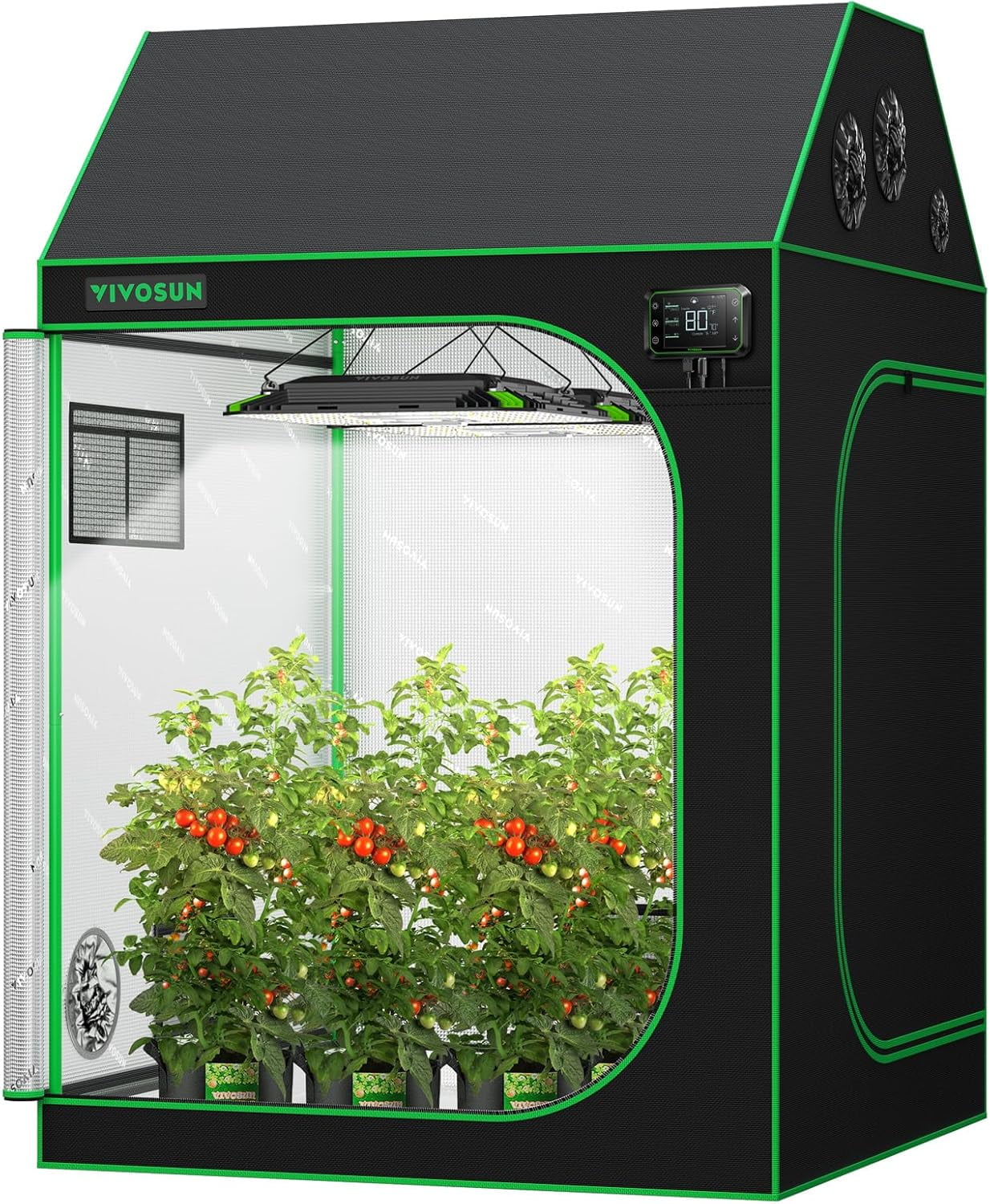 VIVOSUN R446 4x4 Grow Tent, 48"x48"x72" Roof Cube Tent with Observation ...