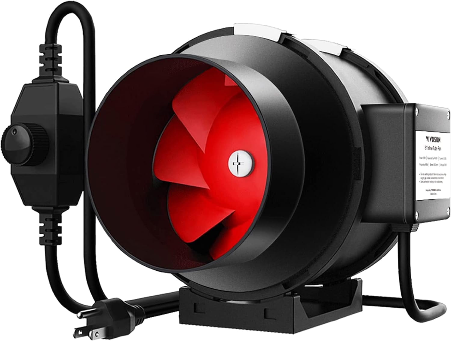 VIVOSUN R6 6 Inch 390 CFM Inline Duct Fan with Variable Speed ...