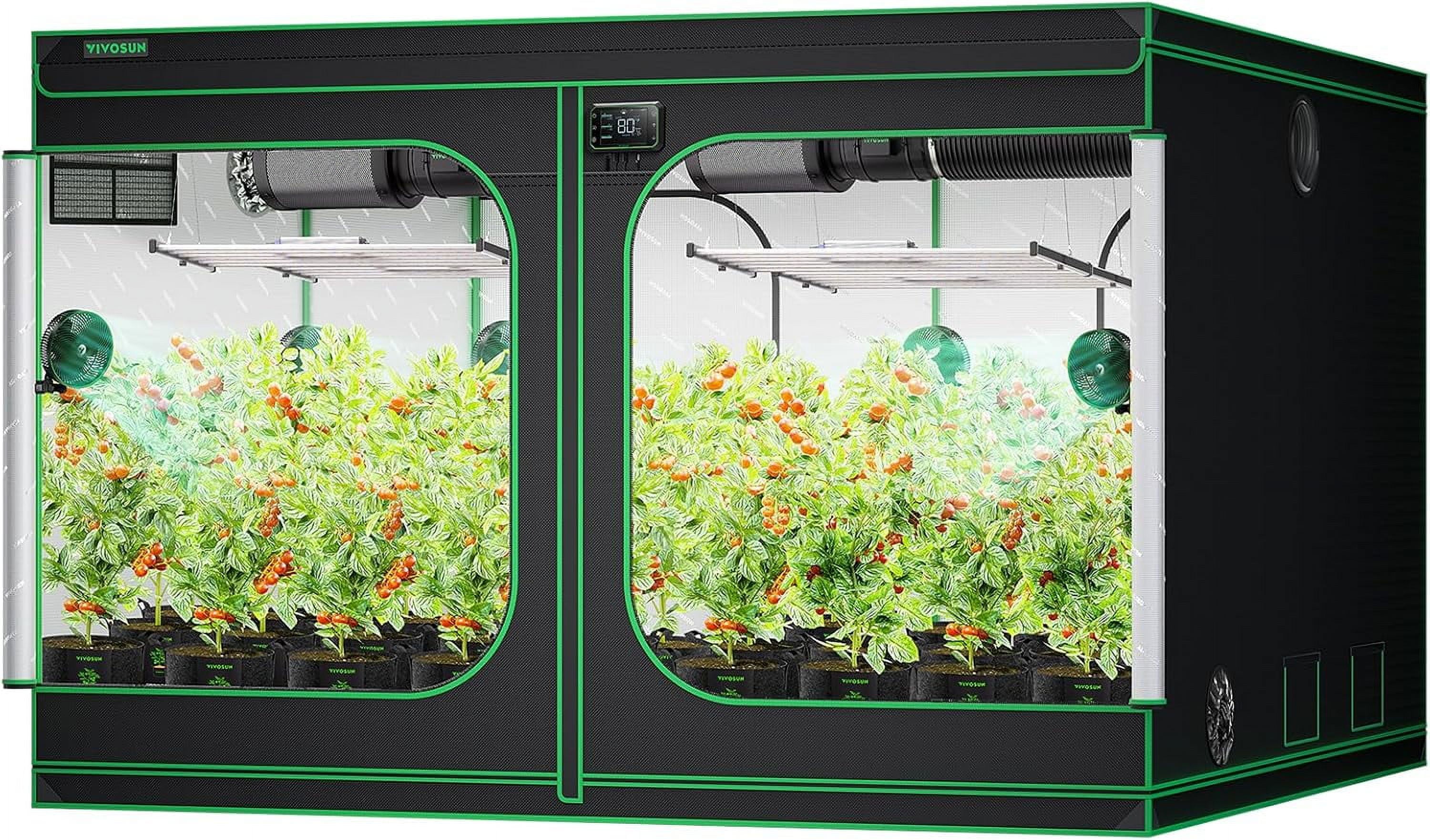VIVOSUN 10x10 Hydroponic Grow Tent, High Reflective Mylar, Observation ...