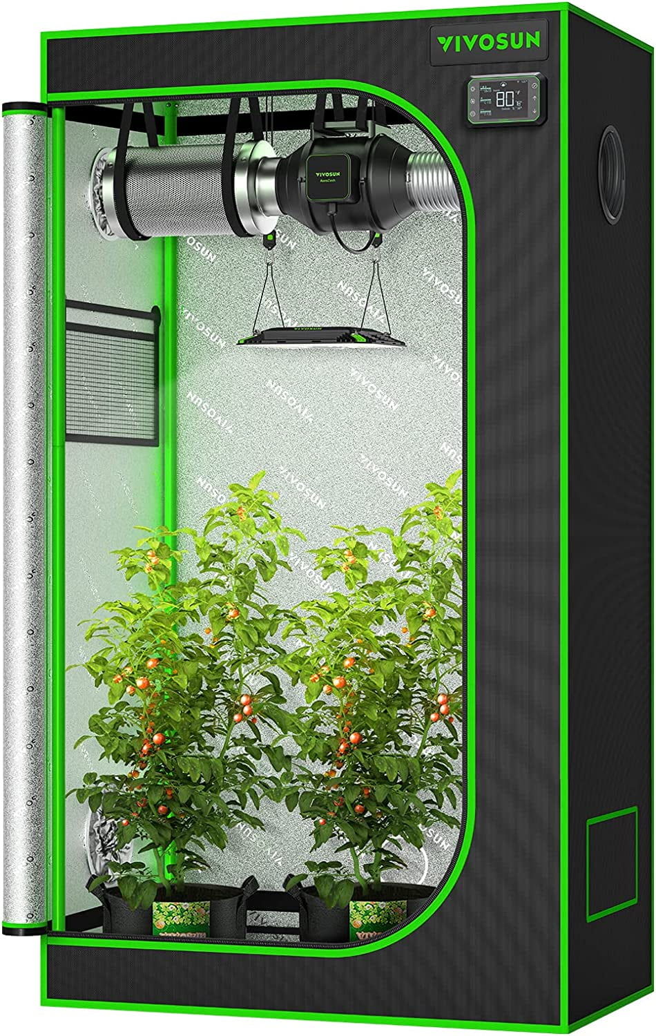 VIVOSUN S326 36"x20"x63" Grow Tent, High Reflective Mylar with ...