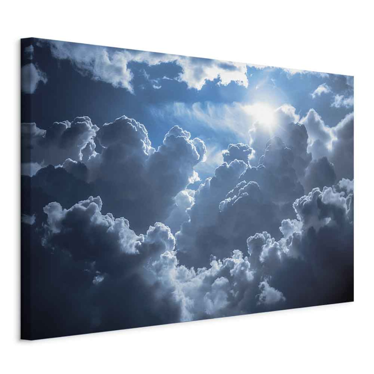 VIVYET Canvas Print - Animated Scenery: The Sun Battling with Clouds ...