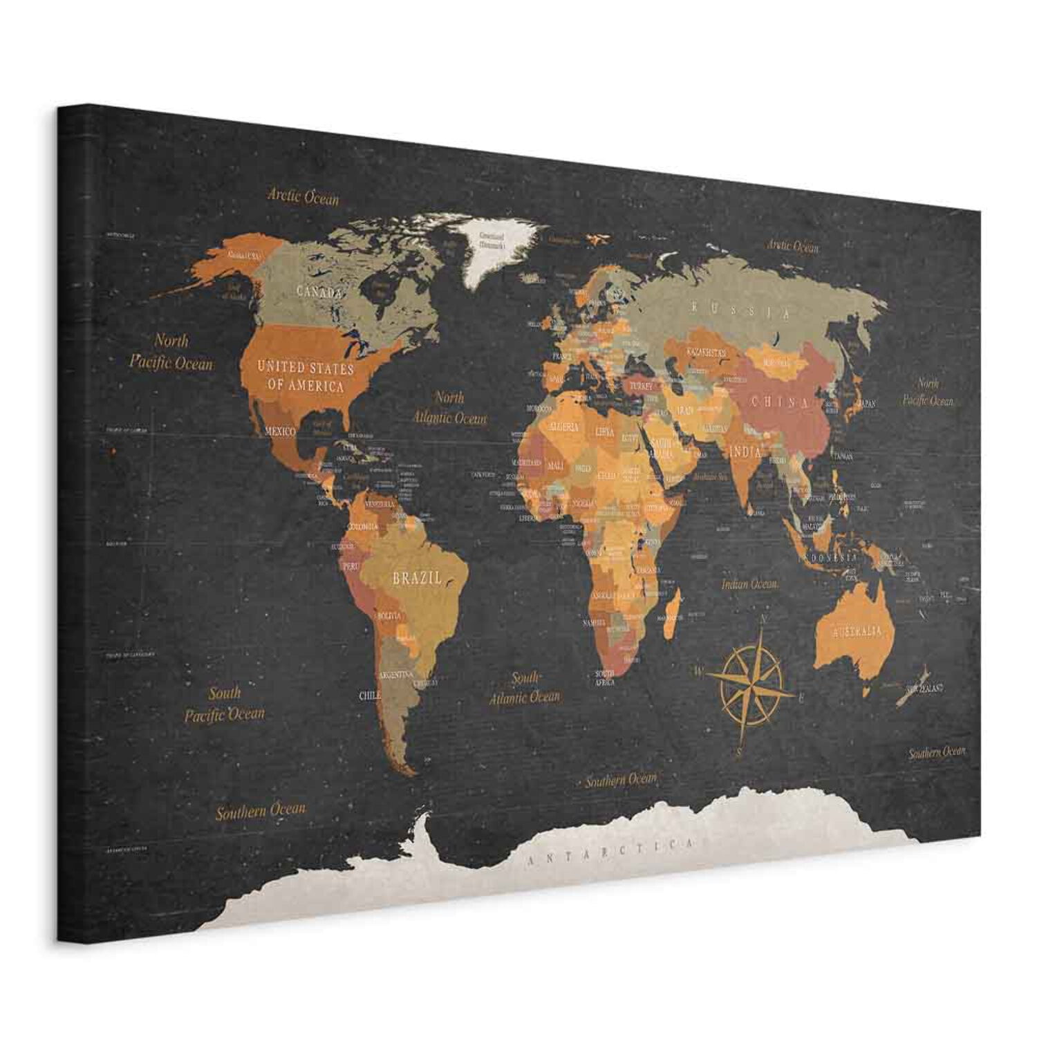 VIVYET Canvas Print - World Map: Secrets of the Earth - Walmart.com