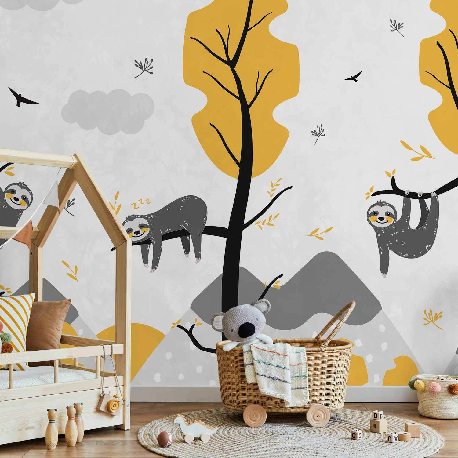 VIVYET Wall Mural - Cute Sloths - Walmart.com
