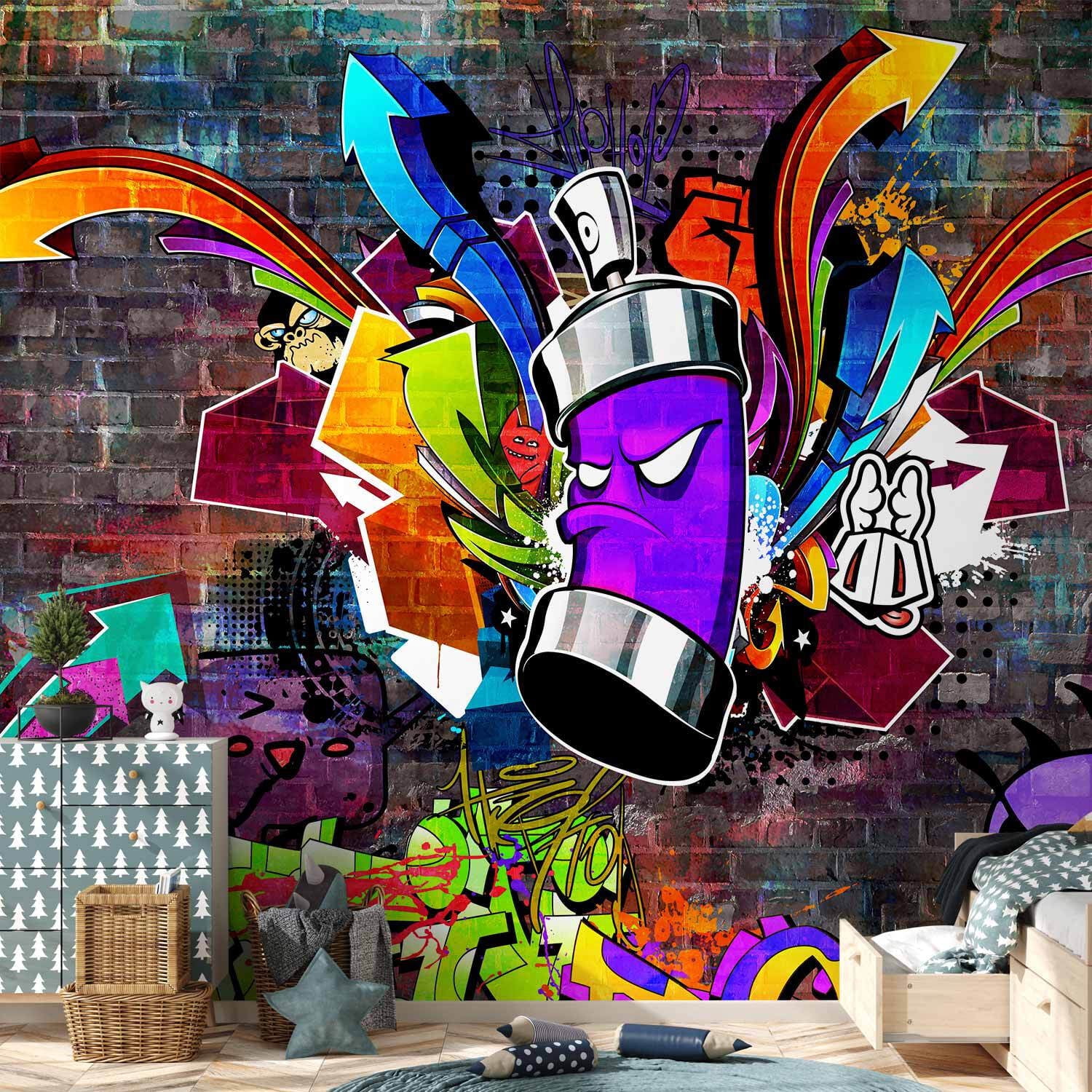VIVYET Wall Mural - Graffiti: Colourful attack - Walmart.com