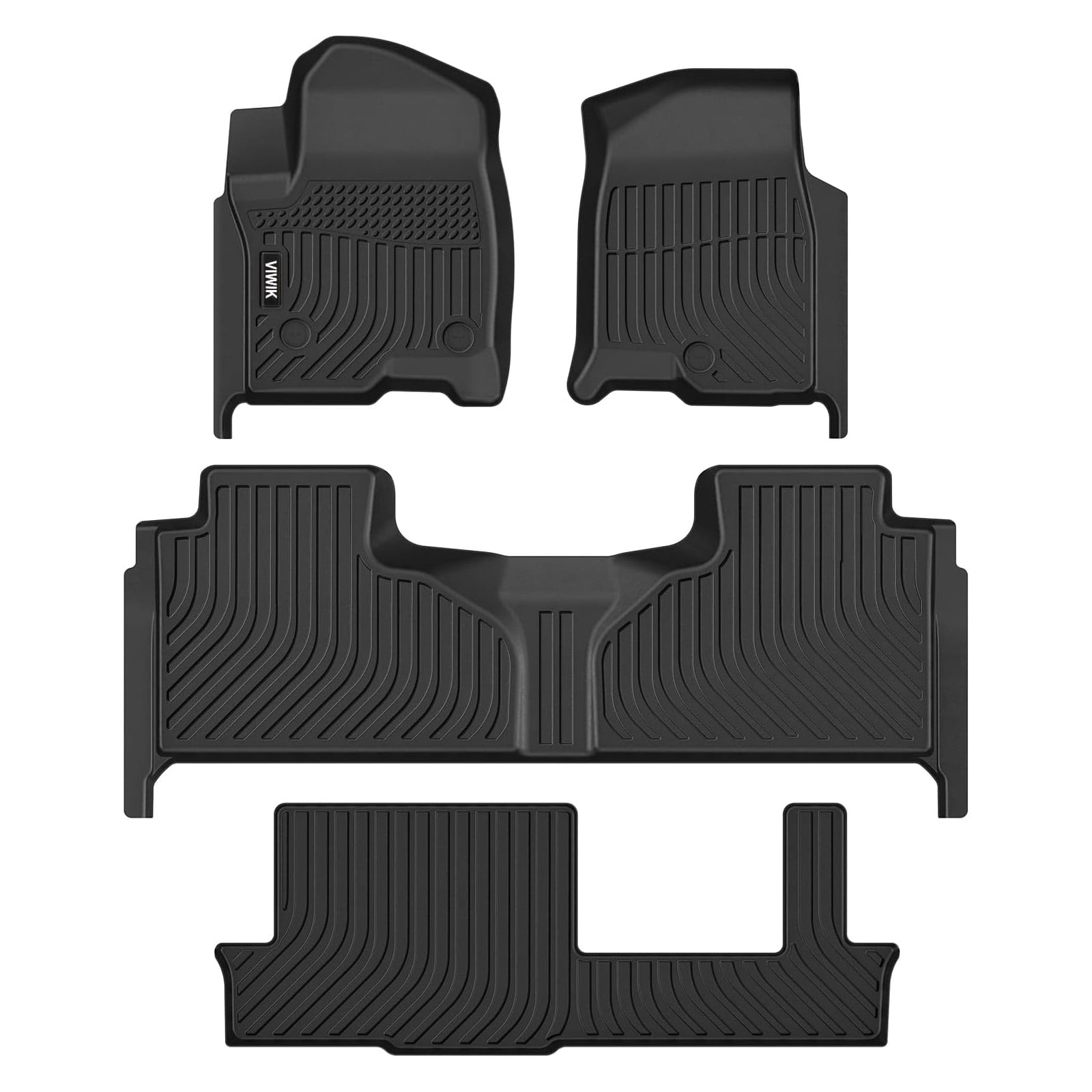 VIWIK TPE Floor Mats for Chevrolet Tahoe 8 Seat Bench 2021-2025, All Weather Car Mats for Chevy ...