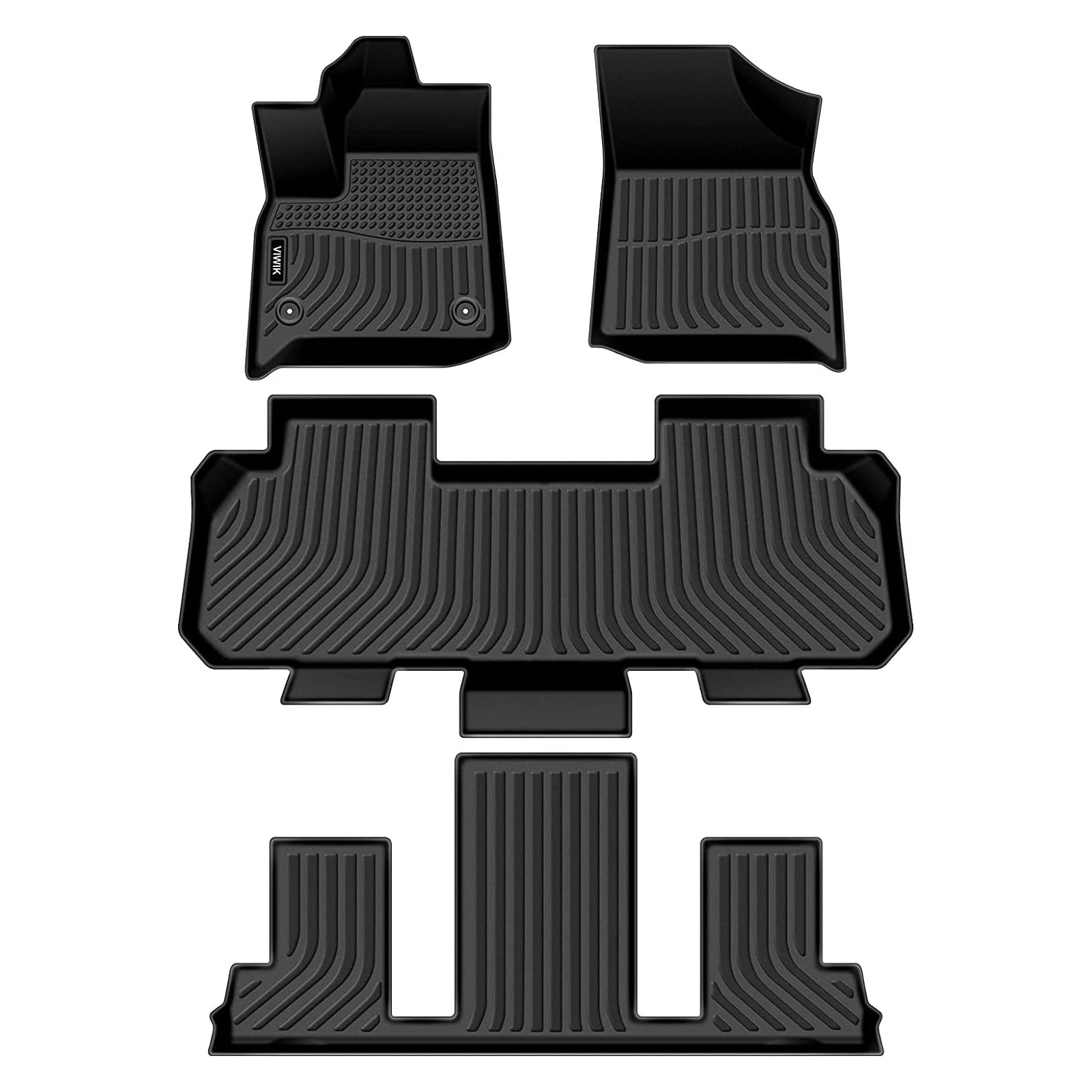 VIWIK TPE Floor Mats for Chevrolet Traverse Bucket 2018-2024 2025, All Weather Car Mats for ...
