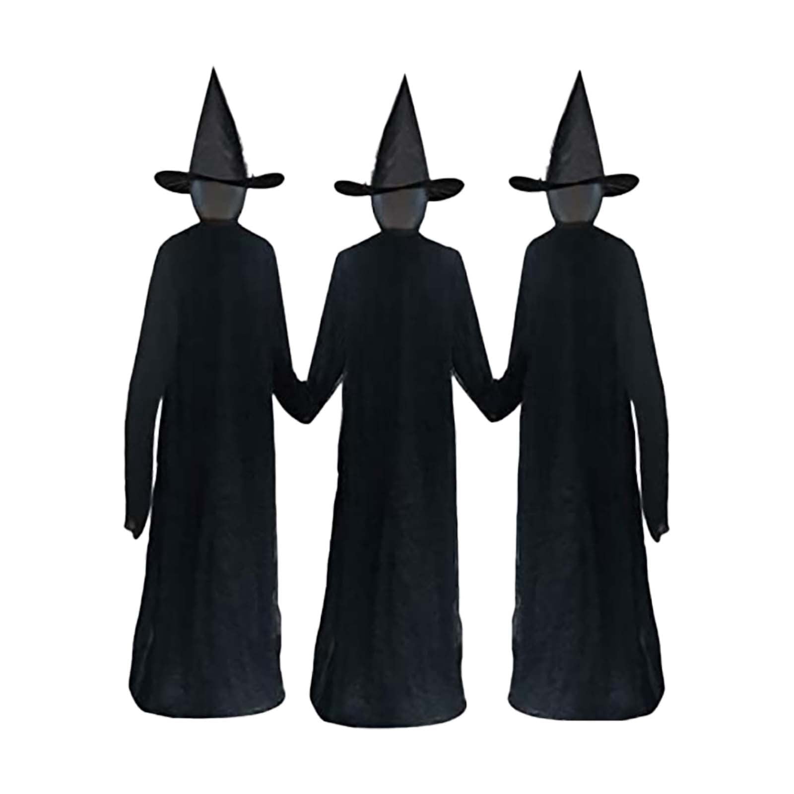 VIWING 3 Pack Witches Halloween Decorations Outdoor, 6 Ft Lighted Witch ...