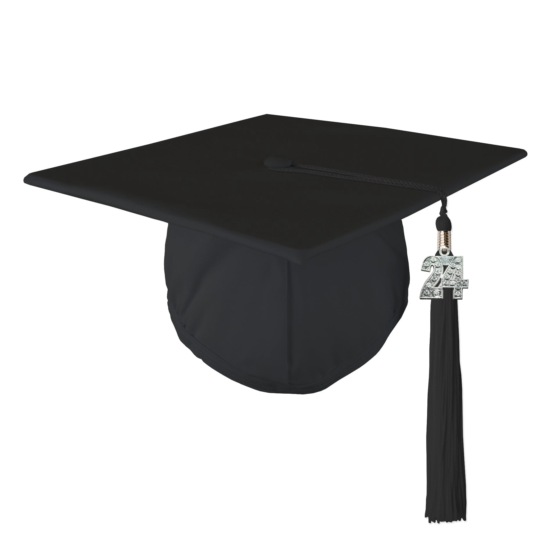 VIWING Adult Unisex Matte Graduation Cap with Matching Bling Charm ...