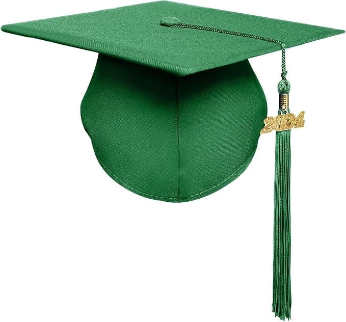 VIWING Unisex Matte Graduation Cap with 2025 Year Charm for Adult ...