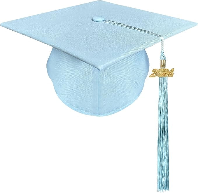 VIWING Unisex Matte Graduation Cap with 2025 Year Charm for Adult ...