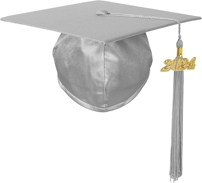VIWING Unisex Shiny Adult Graduation Cap with 2025 Charm Tassel for ...