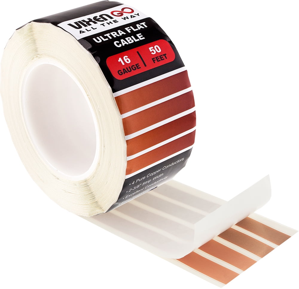 VIXEN GO Hidden Flat Wire 4 Conductor 16 Gauge Paintable Cable for ...