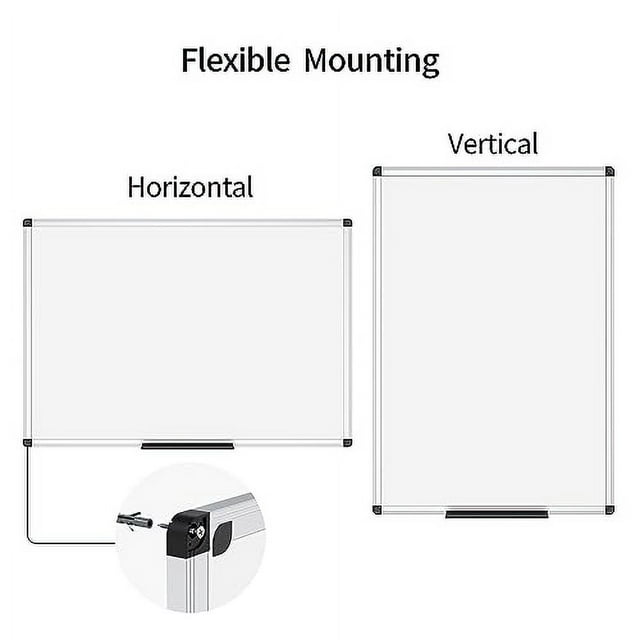 VIZ-PRO Dry Erase Board/Whiteboard,48 x 36 Inches, Wall Mounted Board ...