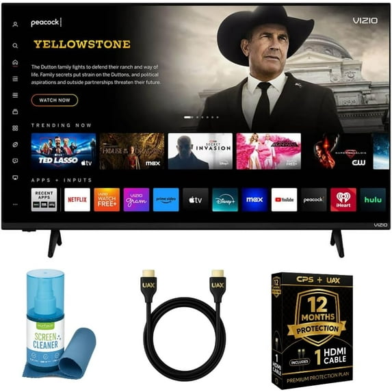 VIZIO 43-Inch Quantum 4K QLED Smart TV Bundle – 120fps Gaming, Dolby ...