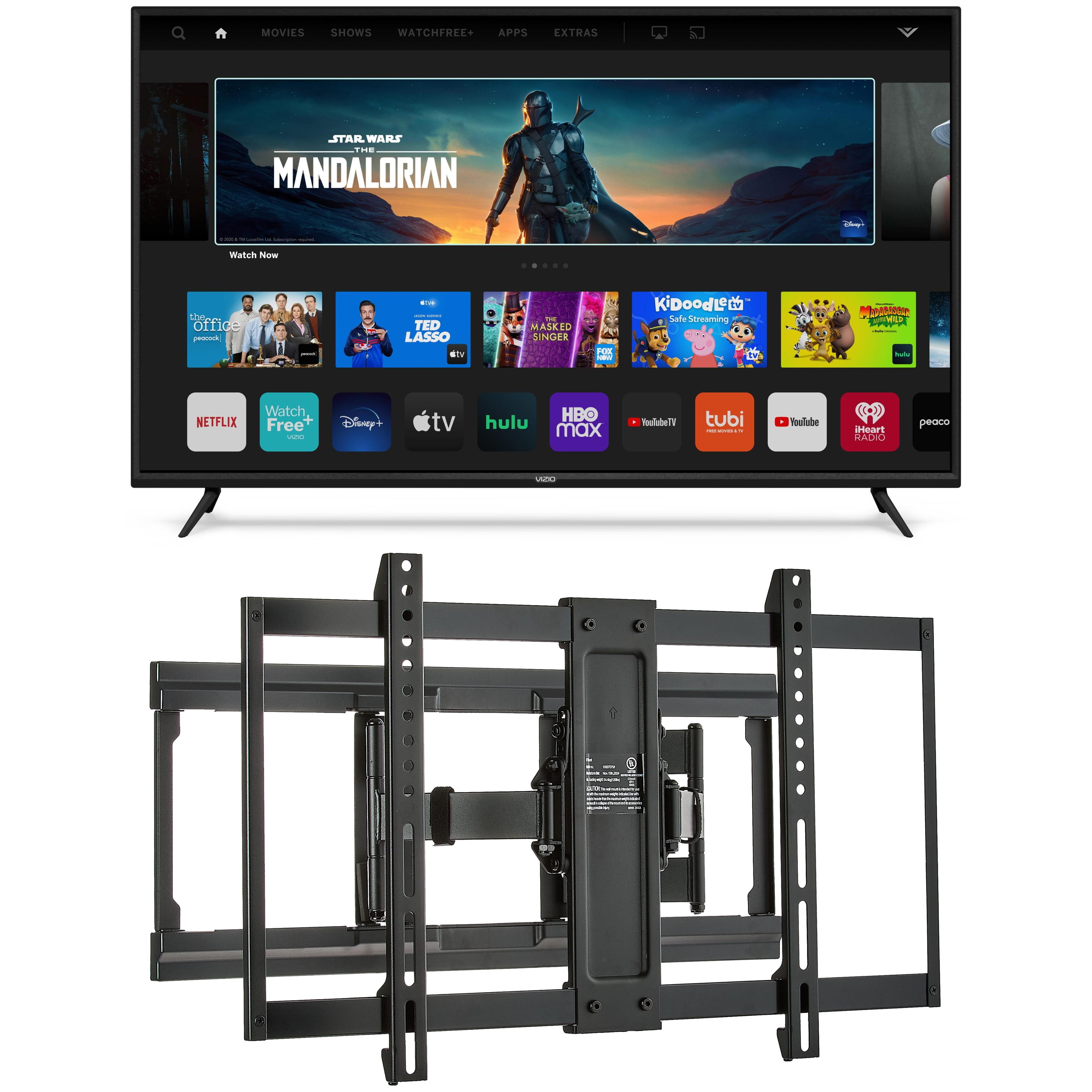 VIZIO 65" V655-J 4K TV with a onn. Ultra-Slim Full Motion TV Wall Mount ...