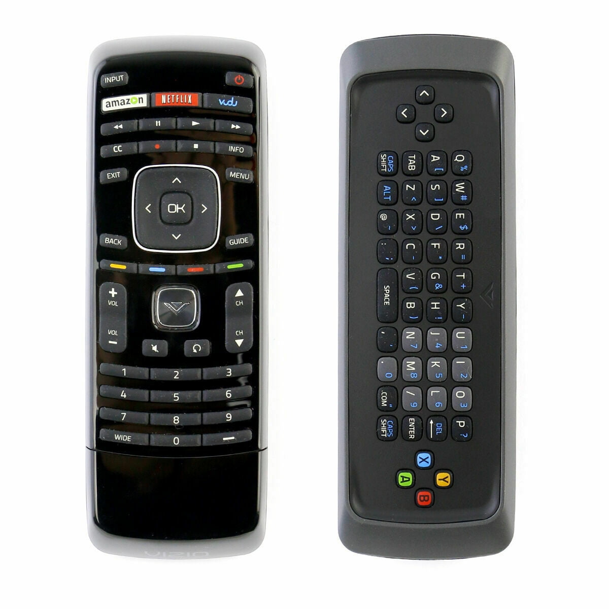 VIZIO XRT300 Qwerty Keyboard Remote Control for LCD LED Smart TV, Black ...