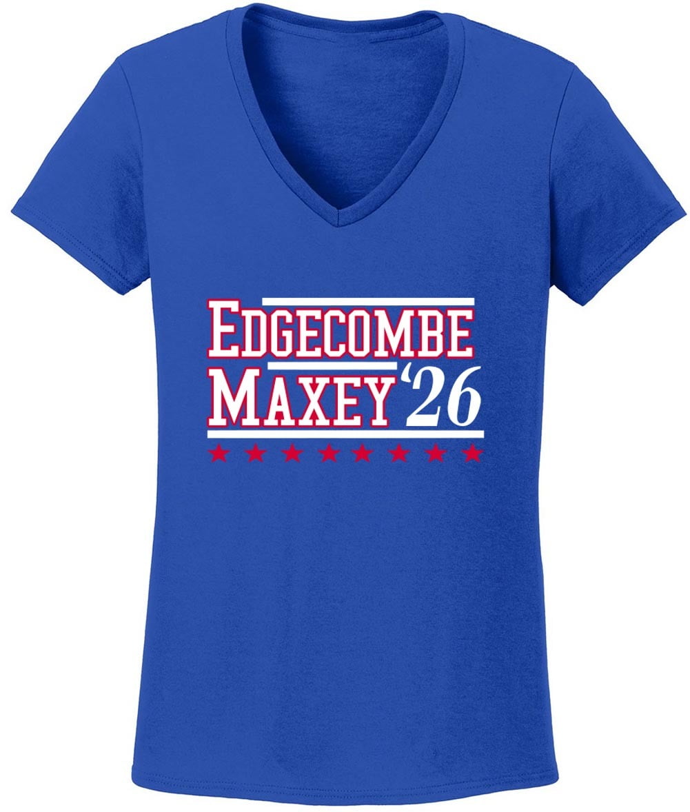 VJ Edgecombe Tyrese Maxey 2026 Philadelphia LADIES V-NECK Shirt T-Shirt ...