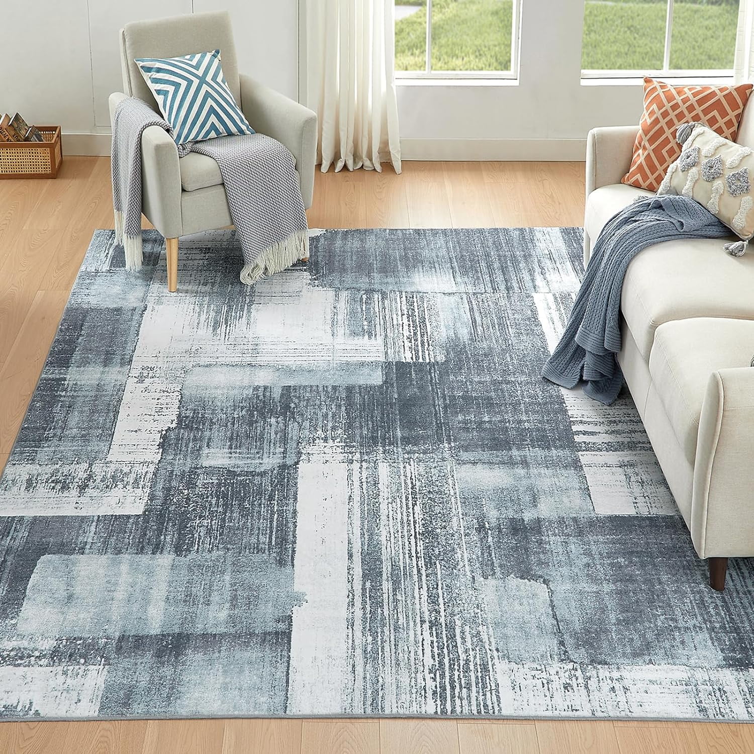 Free Shipping! VK·LIVING Area Rugs Machine Washble Rug 5'x 7' Modern ...