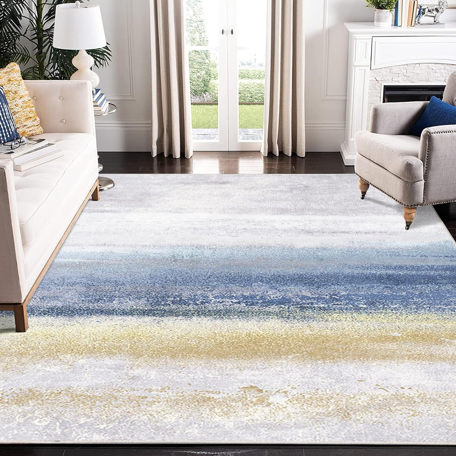 VK·LIVING Area Rugs Machine Washble Rug 5'x 7' Modern Decor Rug Thin ...
