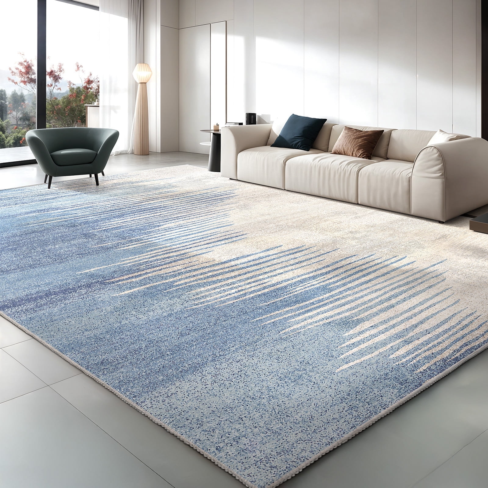 VK·LIVING Area Rugs Machine Washble Rug 6'x 9' Modern Decor Rug Thin ...