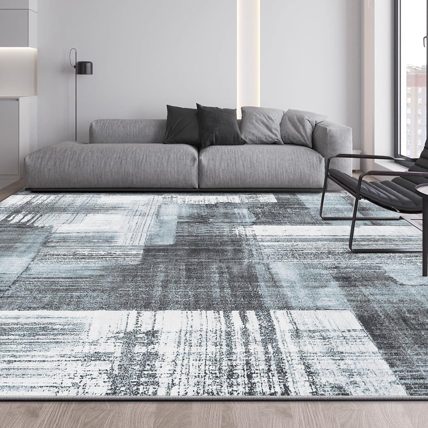 VK·LIVING Area Rugs Machine Washble Rug 9'x 12' Modern Decor Rug Thin ...