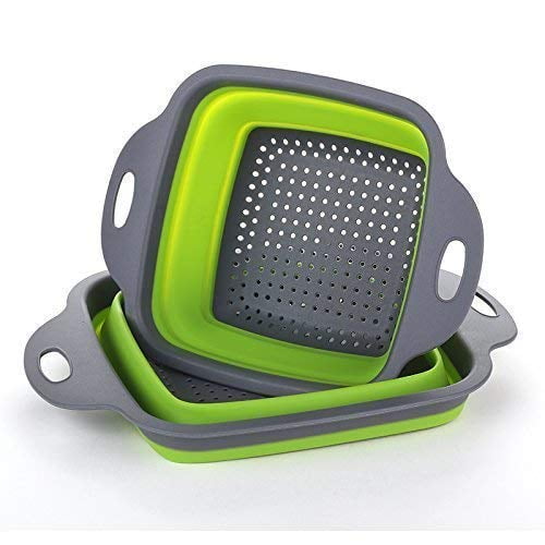 VK MART Silicone Collapsible Drain Folding Strainer Bowls Drain Water ...