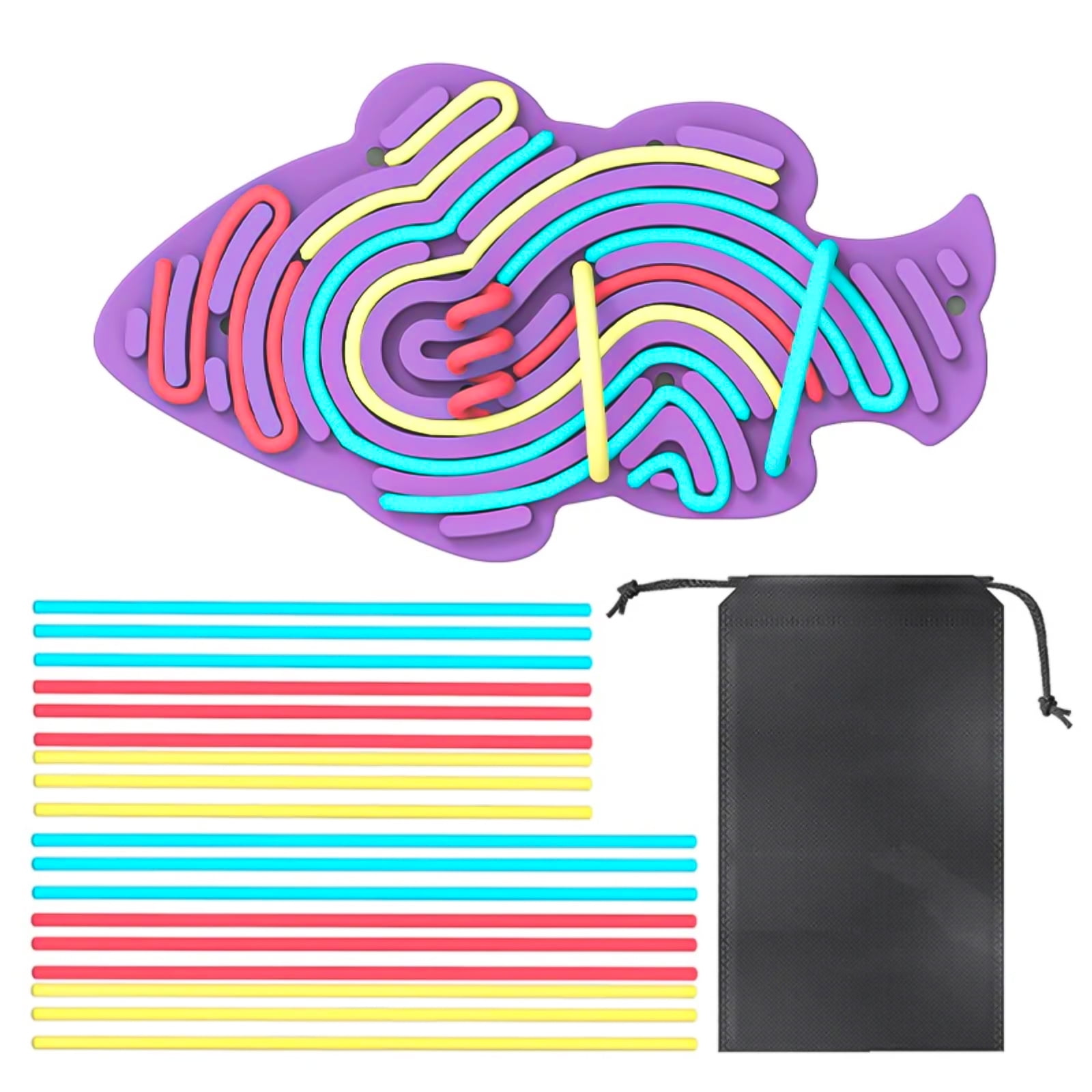 VKFVKF Sensory Activity Board:Double-Sided Silicone Fidget Toy for ...